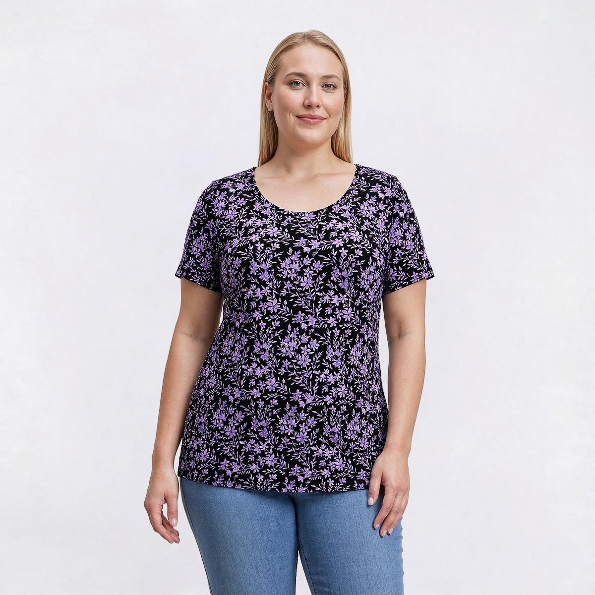 Click here for Plus Size Preswick & Moore(R) Tonal Floral Tunic T... prices